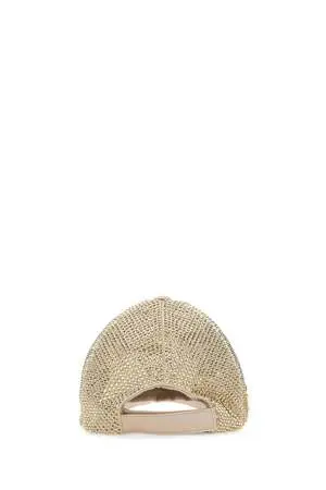 Prada Embellished Duchesse Baseball Cap - Gold