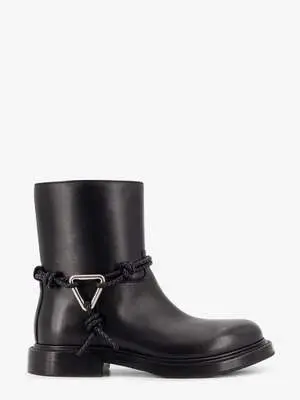 Bottega Veneta James Leather Ankle Boots - Black