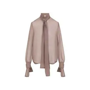 Saint Laurent Silk Shirt - Brown