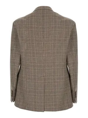 Tagliatore New York Wool Houndstooth Single-breasted Jacket - Multicolor