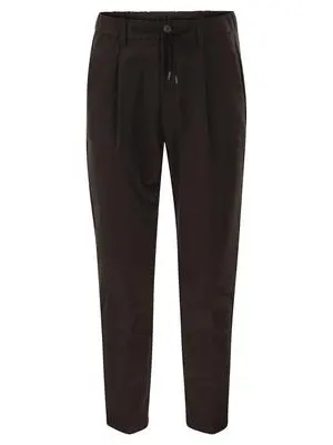 Herno HERNO Technical Fabric Drawstring Trousers Brown
