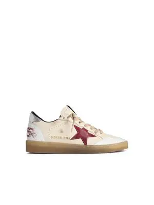 GOLDEN GOOSE Ball Star' Beige Leather Sneakers - Cream