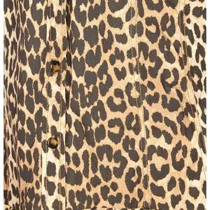 GANNI Leopard Shirt Dress