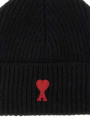 AMI Paris De Coeur Beanie - Black