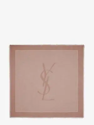 Saint Laurent Cassandre Cashmere And Silk Foulard - Multicolor