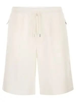 Brunello Cucinelli Techno Cotton Fleece Bermuda Shorts - White