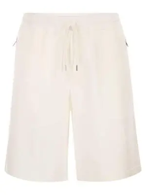 Brunello Cucinelli Techno Cotton Fleece Bermuda Shorts - White