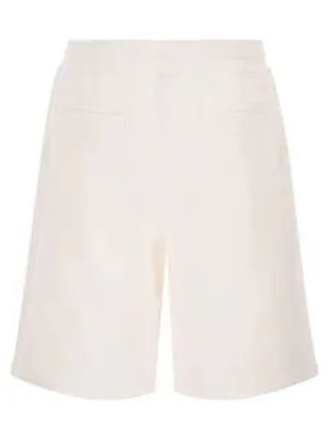 Brunello Cucinelli Techno Cotton Fleece Bermuda Shorts - White