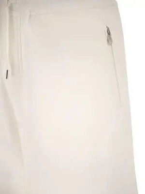 Brunello Cucinelli Techno Cotton Fleece Bermuda Shorts - White