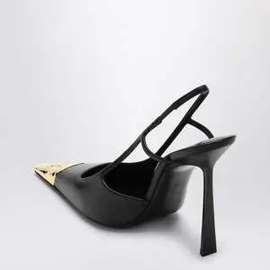 Saint Laurent Jeanne Slingback Pumps In Leather