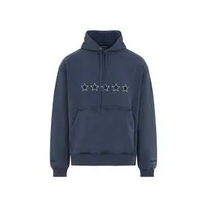 Balenciaga Oversized Cotton Fleece Hoodie - Blue