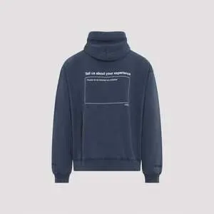 Balenciaga Oversized Cotton Fleece Hoodie - Blue