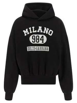 Dolce & Gabbana Flocked Print Hoodie - Multicolor