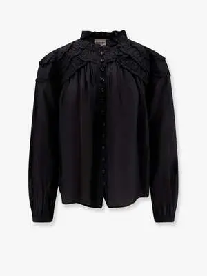 Isabel Marant Étoile Marant Christa Cotton And Viscose Shirt - Black
