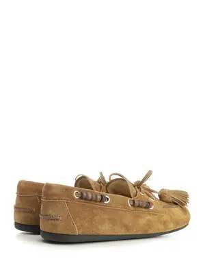 Miu Miu Deck” Suede Loafers