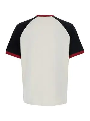 Versace Crew Neck T-shirt With Logo Lettering And Medusa Embroidery On The Front In Cotton For - Multicolor