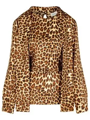 P.a.r.o.s.h Animlier Silk Blouse - Brown