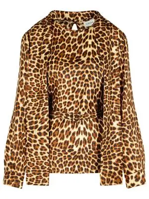 P.a.r.o.s.h Animlier Silk Blouse - Brown