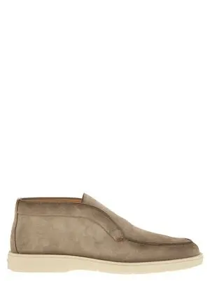 Santoni Suede Desert Boot - Cream