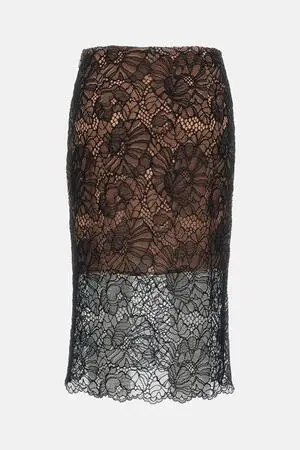 ROTATE BY BIRGER CHRISTENSEN Lace Midi Pencil Skirt - Multicolor