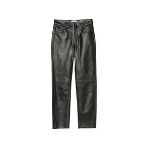 BLAZÉ MILANO Straight-leg Leather Trousers - Black