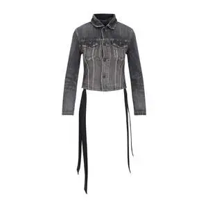 Balenciaga Cotton Lace-up Jacket - Gray