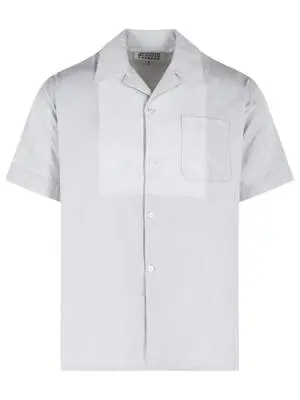 MAISON MARGIELA Cotton Shirt With Grey Bowling Collar