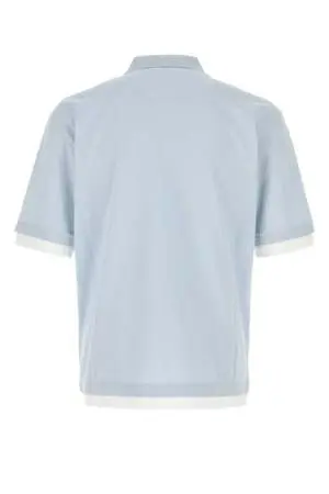 Prada Powder Piquet Polo Shirt - Blue