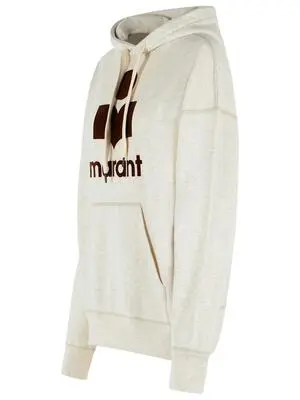 Isabel Marant Étoile Mansel' Sweatshirt In Ecru Cotton Blend - Cream