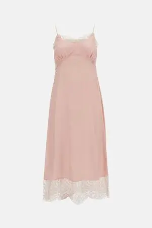 Simone Rocha Lace Trim Slip Dress - Multicolor