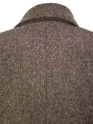 Brunello Cucinelli Double-breasted Herringbone Blazer - Brown