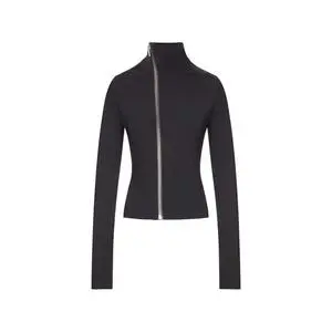 Rick Owens Fitted Asymmetric Zip-fastening Jacket - Black