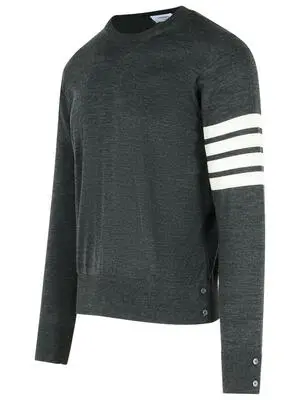 Thom Browne 4-bar Virgin Wool Sweater - Gray