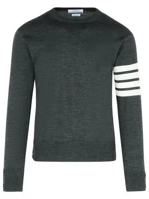 Thom Browne 4-bar Virgin Wool Sweater - Gray