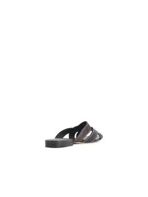 TOD'S Smooth And Suede Sandals - Brown