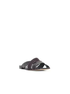 TOD'S Smooth And Suede Sandals - Brown