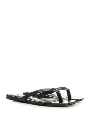 TOTEME Croco-embossed Flip Flops - Black