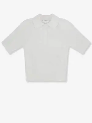Givenchy Cropped Cotton And Silk Polo Shirt - Cream