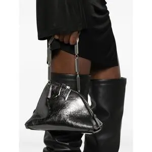 Attico Metallic Leather Tote Bag - Gray