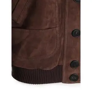 Attico Suede Bomber Jacket - Brown