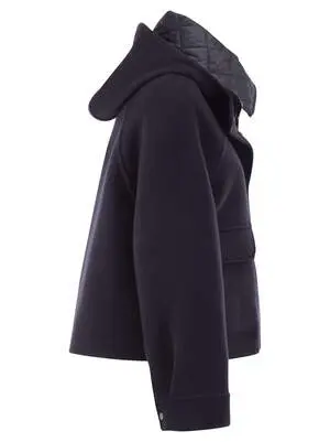 Brunello Cucinelli Wool And Cashmere Hooded Jacket With Detachable Quilted Bib - Multicolor