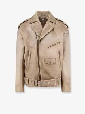 GOLDEN GOOSE Phoebe Over Leather Jacket - Multicolor