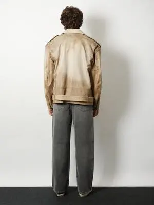 GOLDEN GOOSE Phoebe Over Leather Jacket - Multicolor