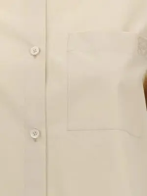 Loewe Short-sleeved Cotton Shirt - Cream