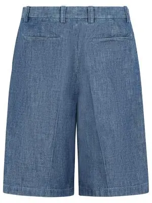 JIL SANDER Cotton Bermuda Shorts - Blue