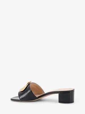 Dior Leather Sandals With Medaillon Logo