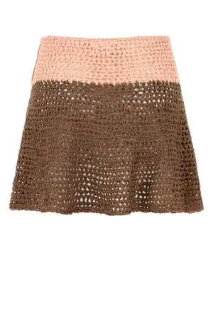 Loewe Two-tone Crochet Mini Skirt