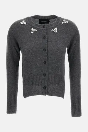 Simone Rocha Relaxed Cashmere Cardigan W/ Emb - Multicolor