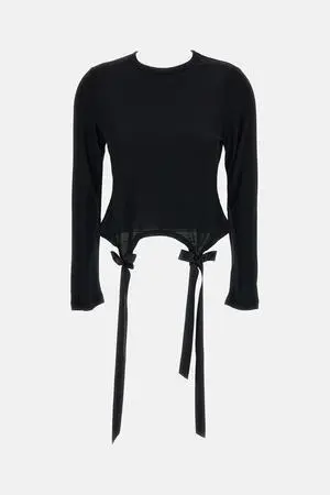 Simone Rocha Bow Tail Easy Long Sleeve T-shirt - Multicolor