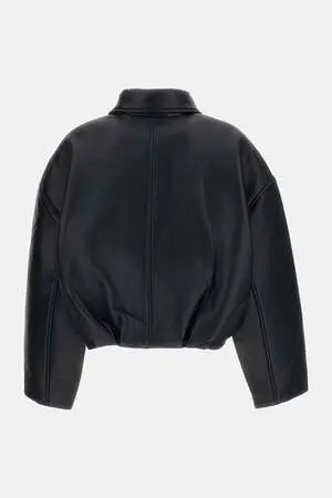 ROTATE BY BIRGER CHRISTENSEN Boxy Leather Jacket